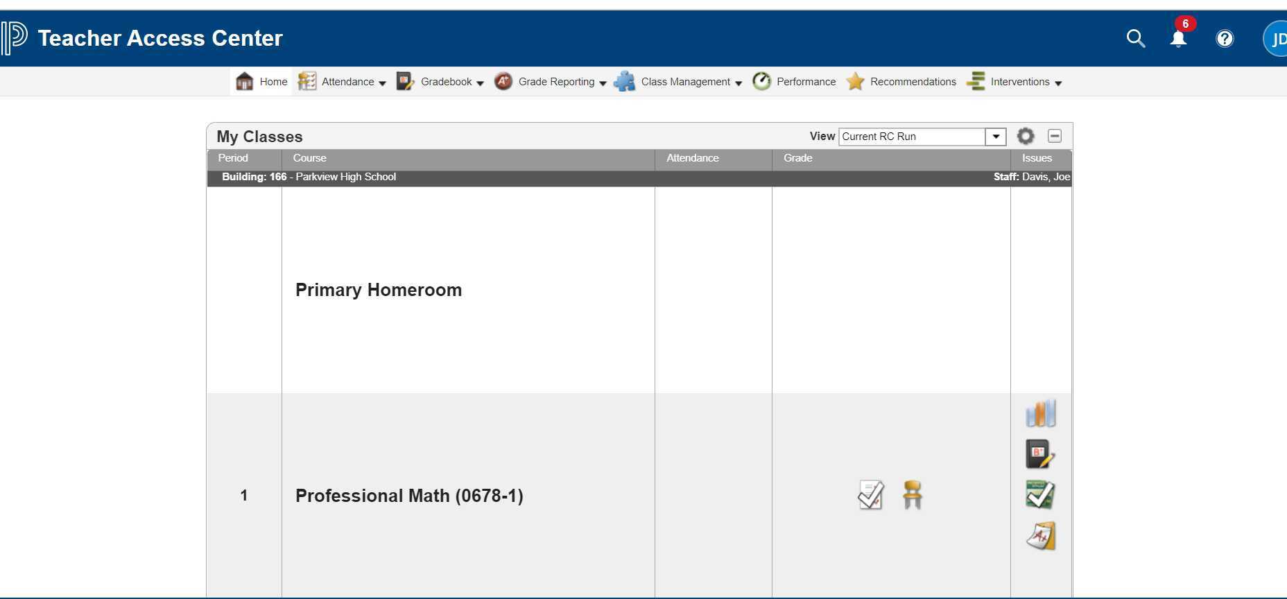 Student Contact List
