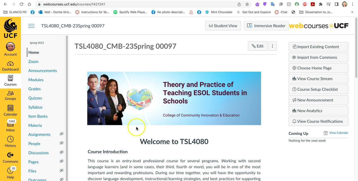 TSL 4080 Course Navigation