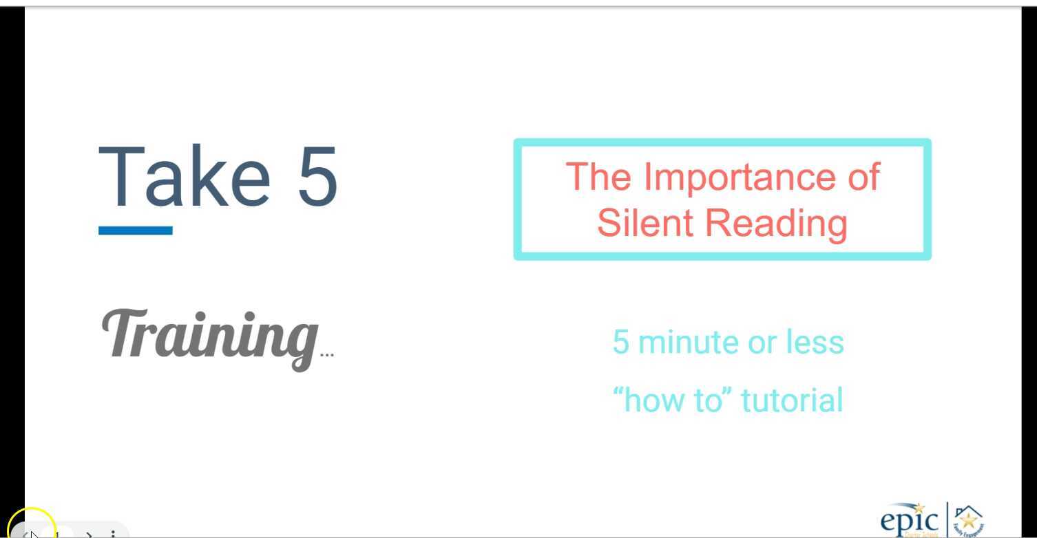 The Importance of Silent Reading Time