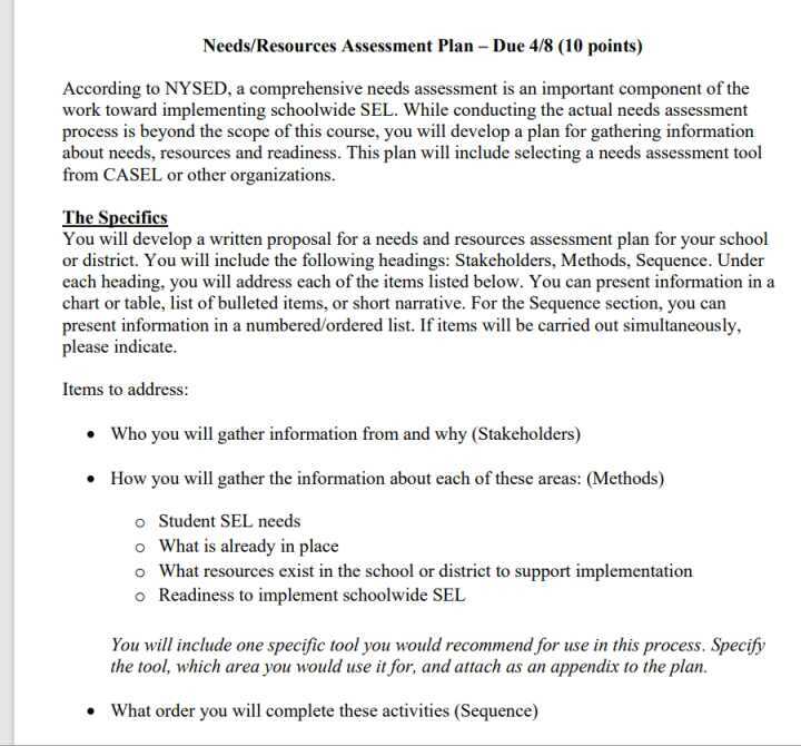 CNED 6560 Quick Overview: Needs Assessment Plan Sp 23