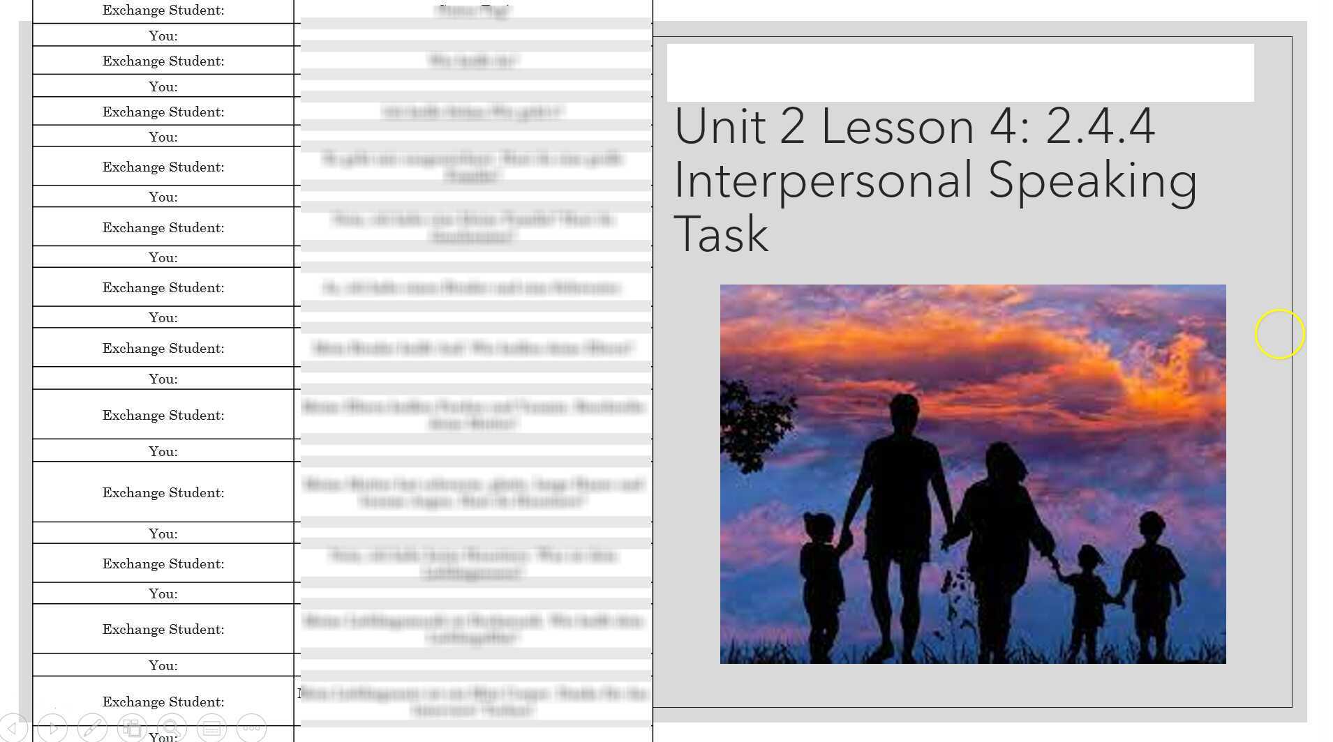 G1 U2L4 Speaking Task