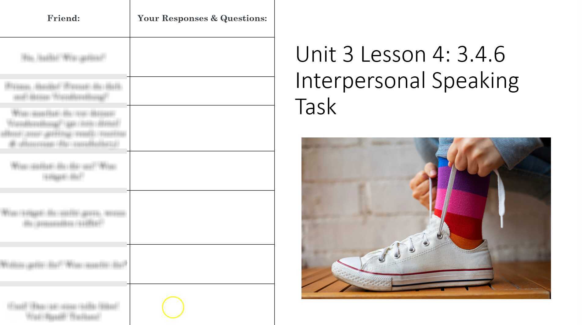 G2 Speaking Task U3L4