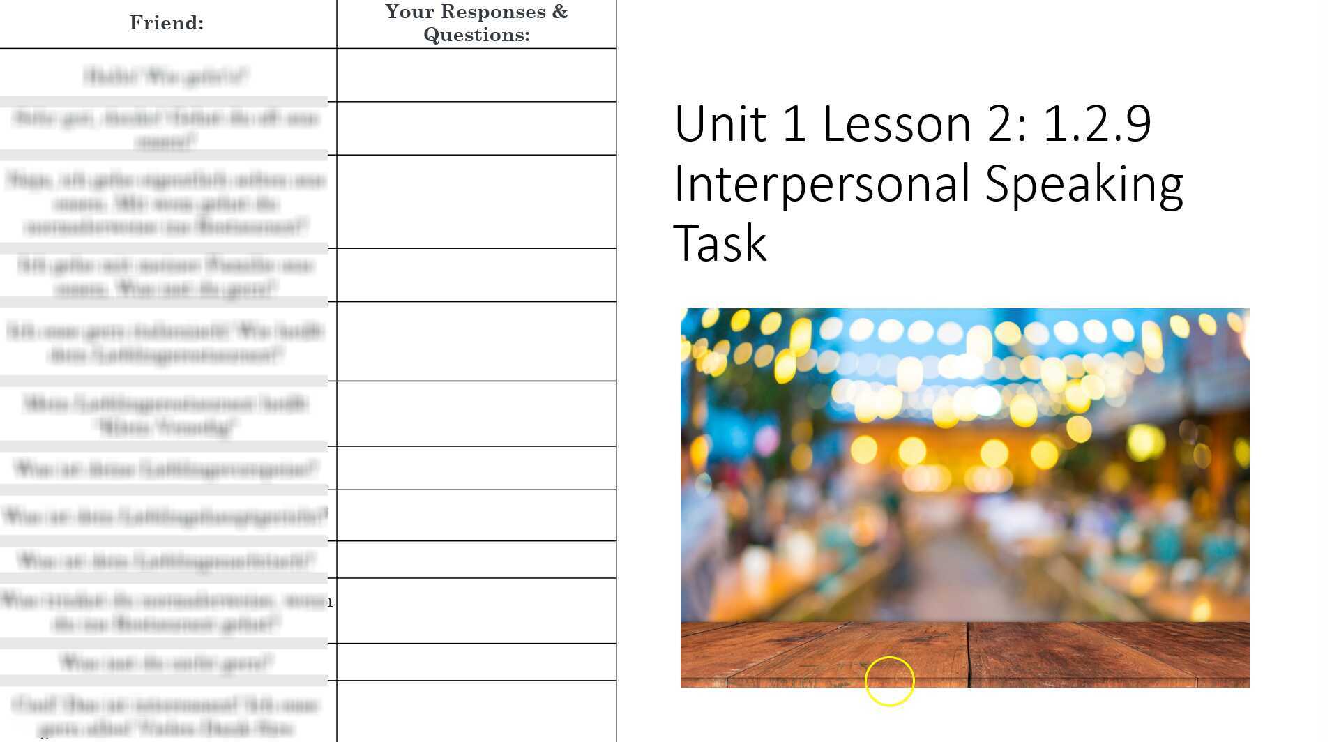 G3 Speaking Task U1L2