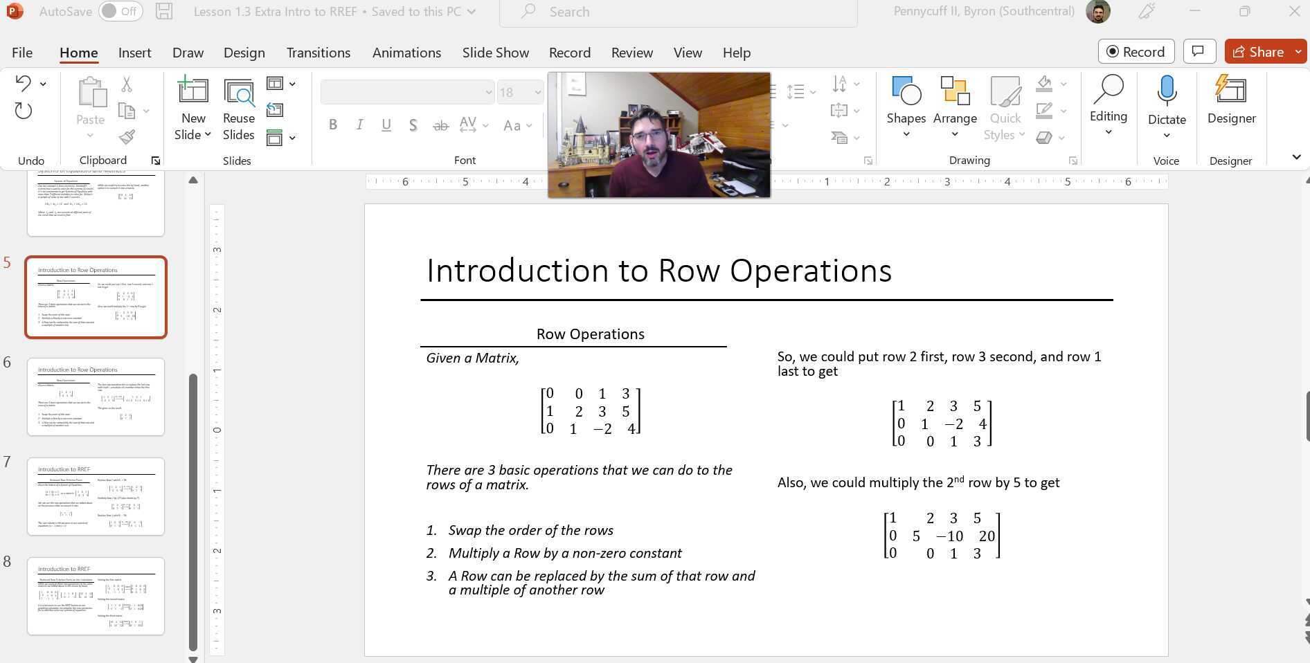 More Information on RREF
