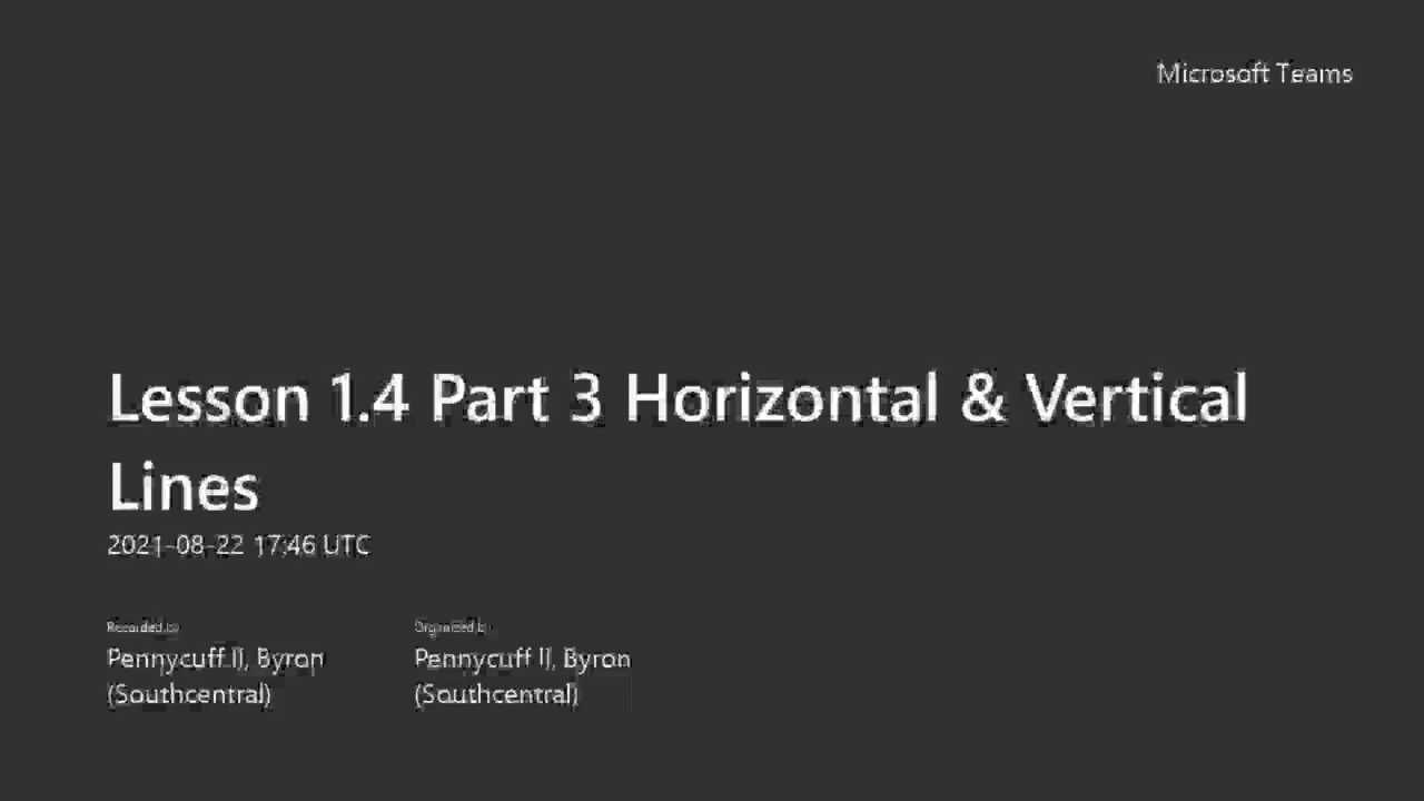 MAT 150 Lesson 1.4 Part 3 Horizontal _ Vertical Lines with Captions