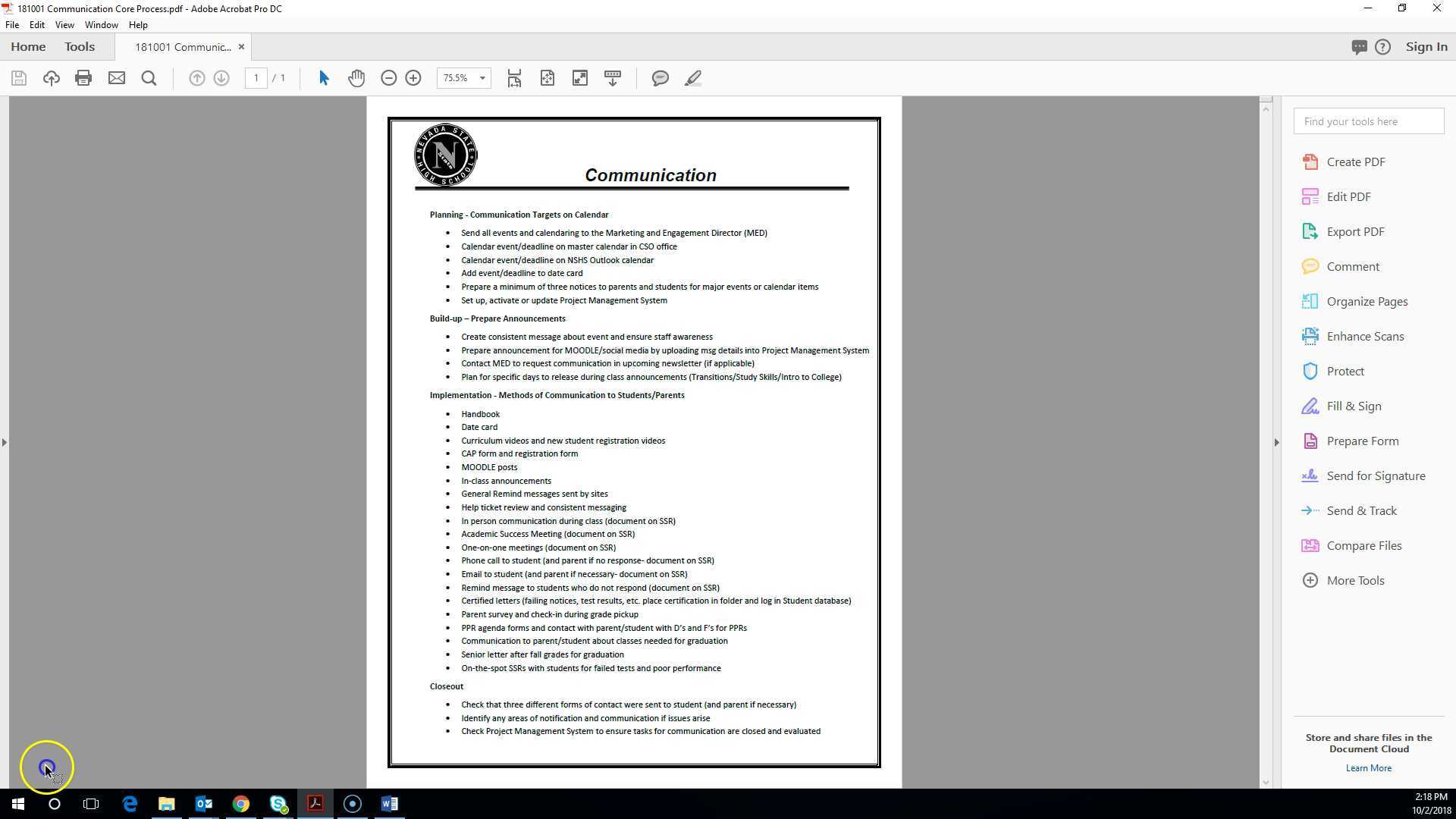 Communication Core Process
