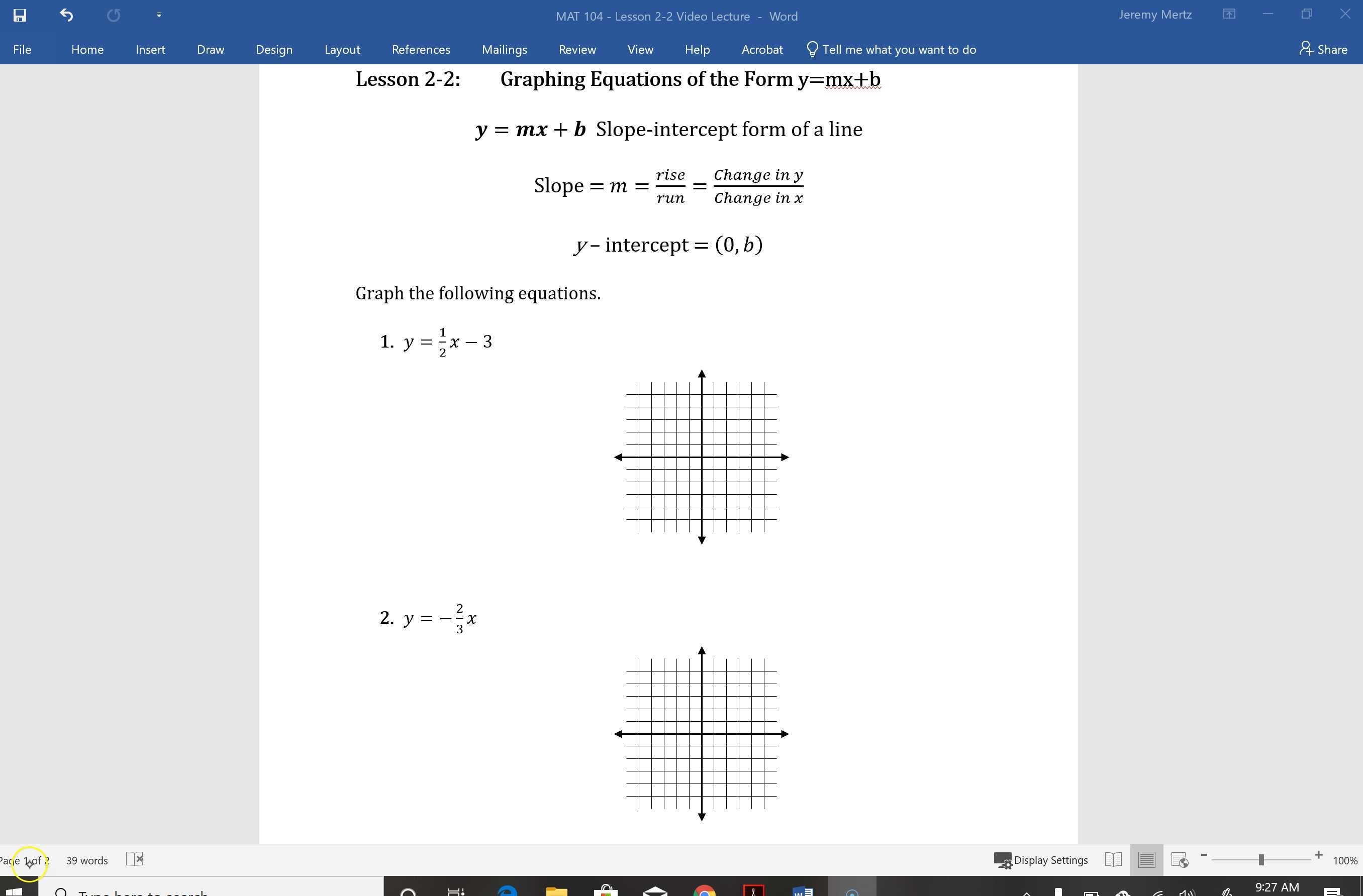 Lesson 2-2 Video Lecture