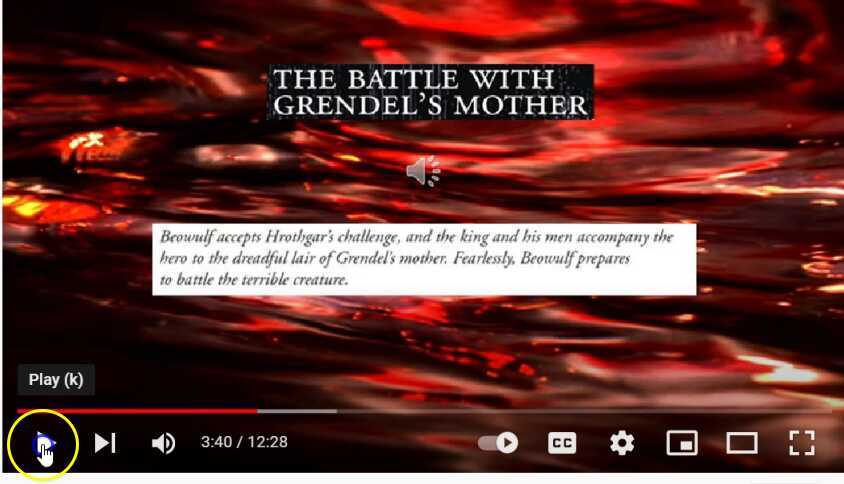Beowulf Battles Grendel's Mother