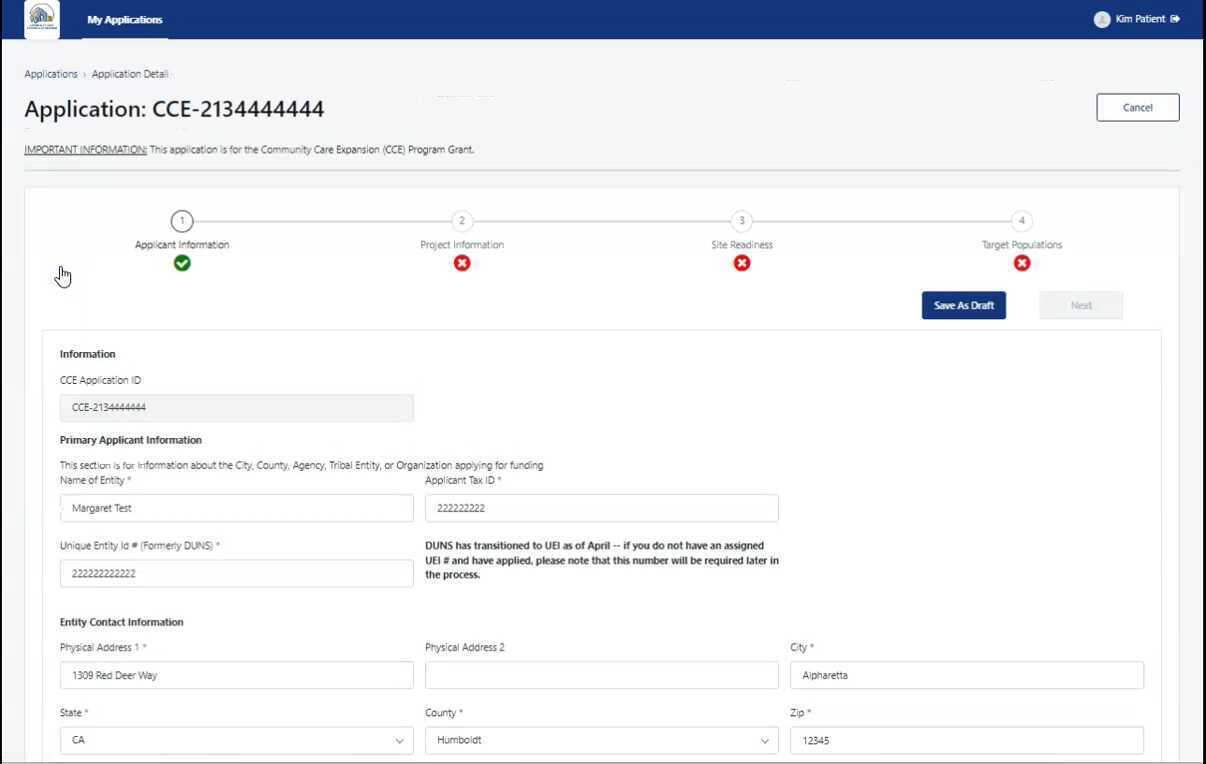 CCE Program Portal Webinar | My Application & Section 1