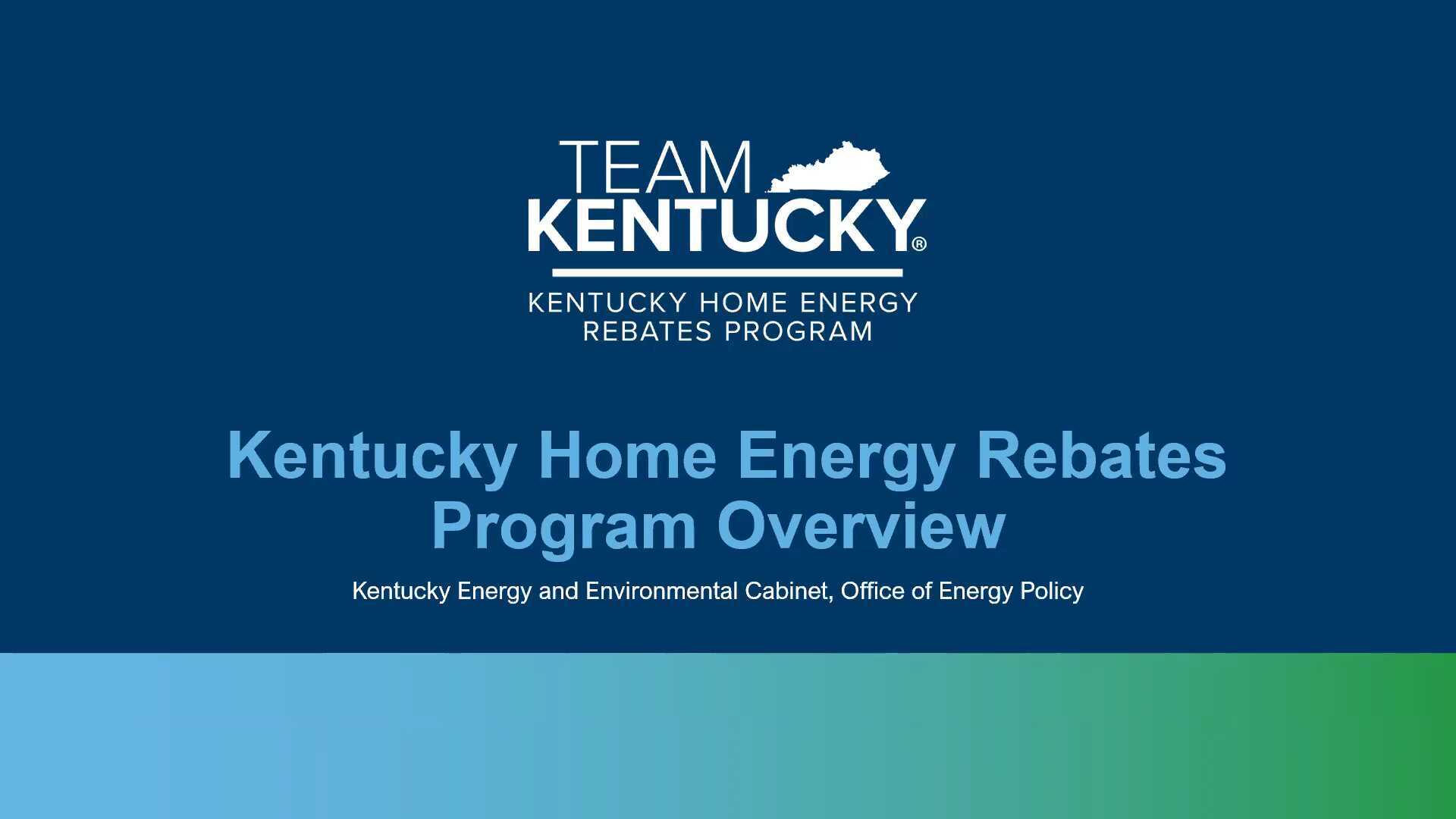 Kentucky Energy Rebates Program: Community Listening