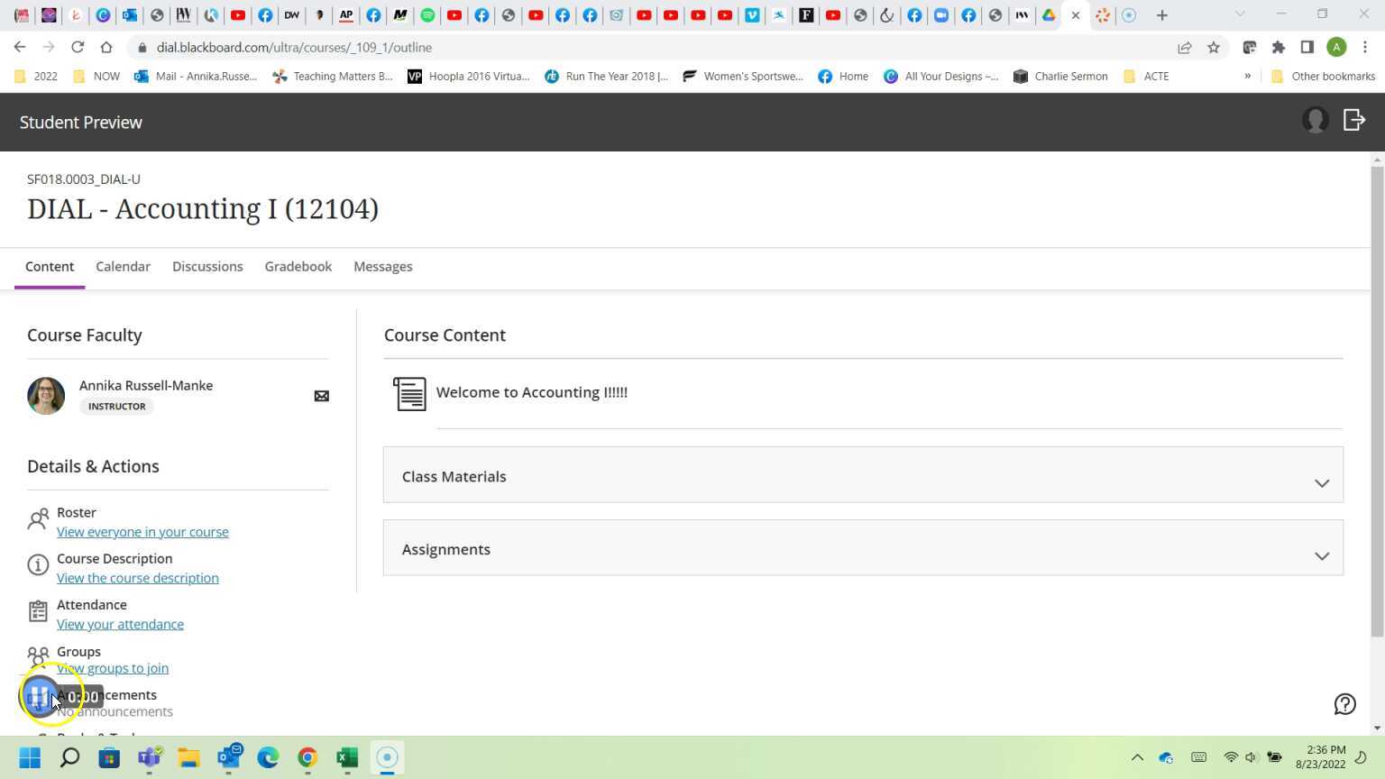 Introduction to Accounting I