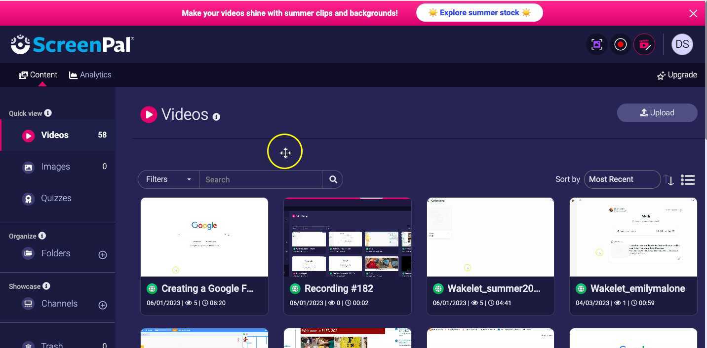 Access Link to Screencast
