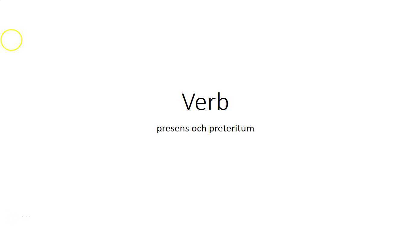 Verb i presens och preteritum