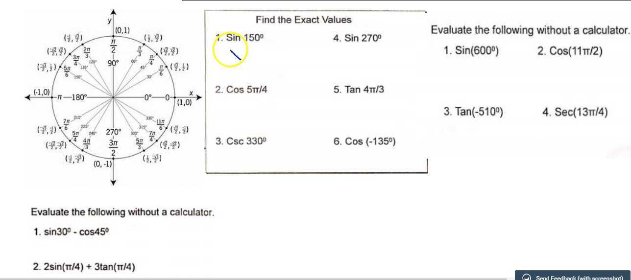 Evaluating the Unit Circle