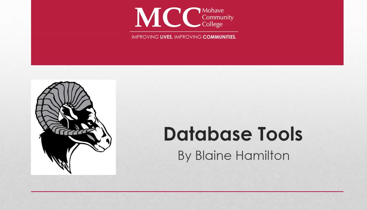 Database Tools (pre caption)