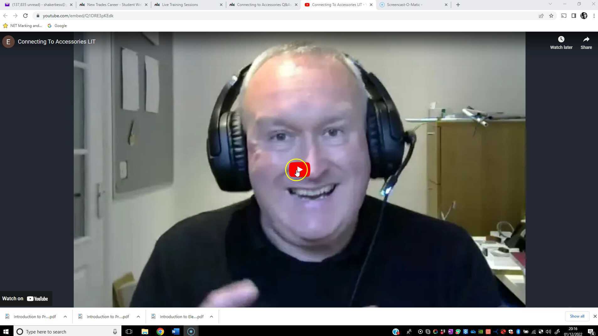 connecting to accessories