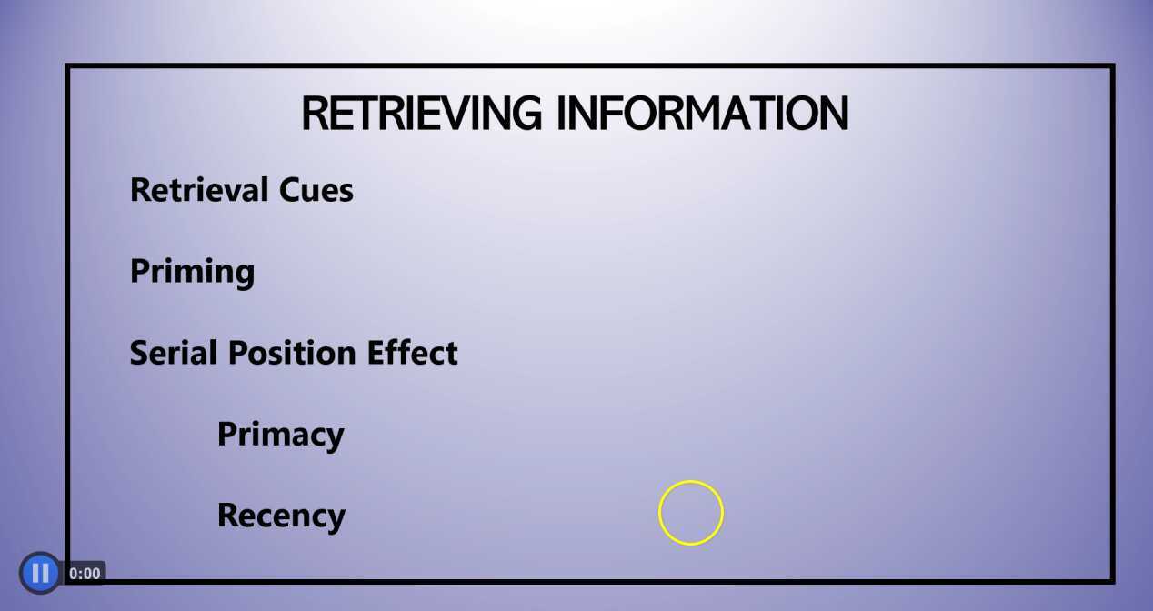 Retrieving Information