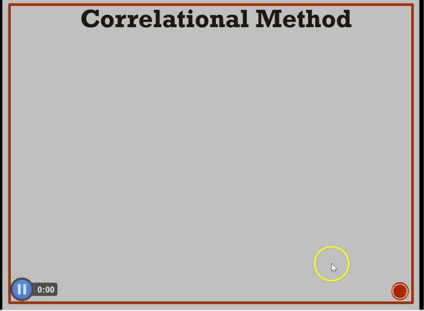 Correlational Method