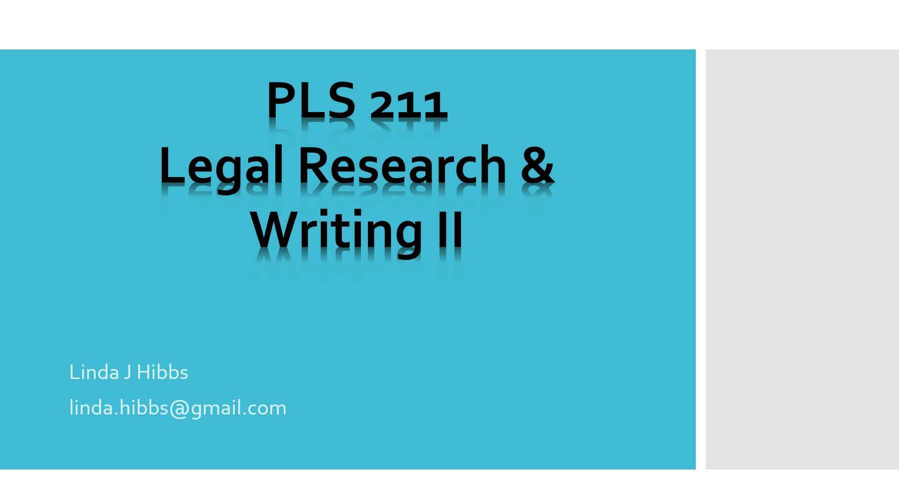 Case Synthesis Part I