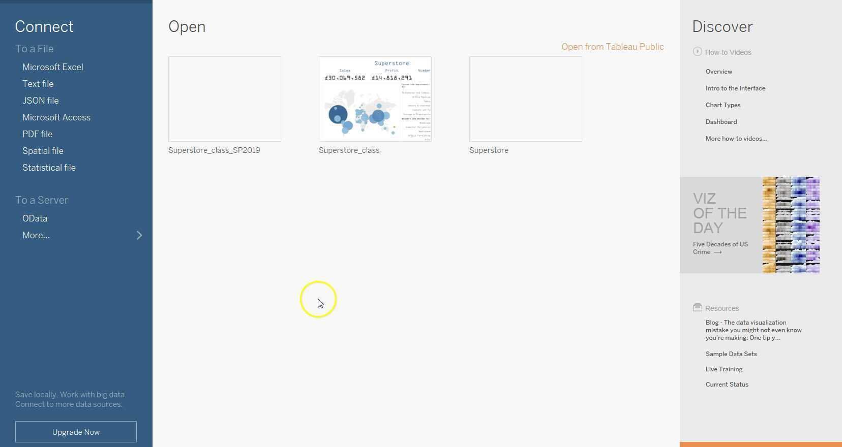 Tableau Video 1: Intro to Tableau Layout