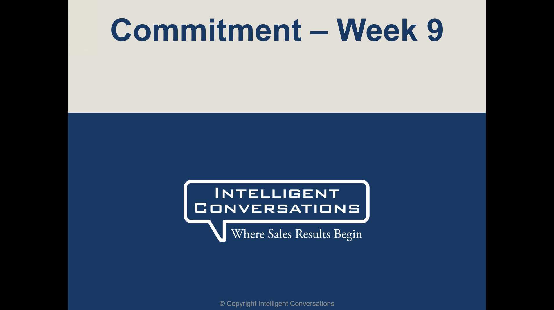 Salespeople, Commitment, Week 9, 12.10.2022