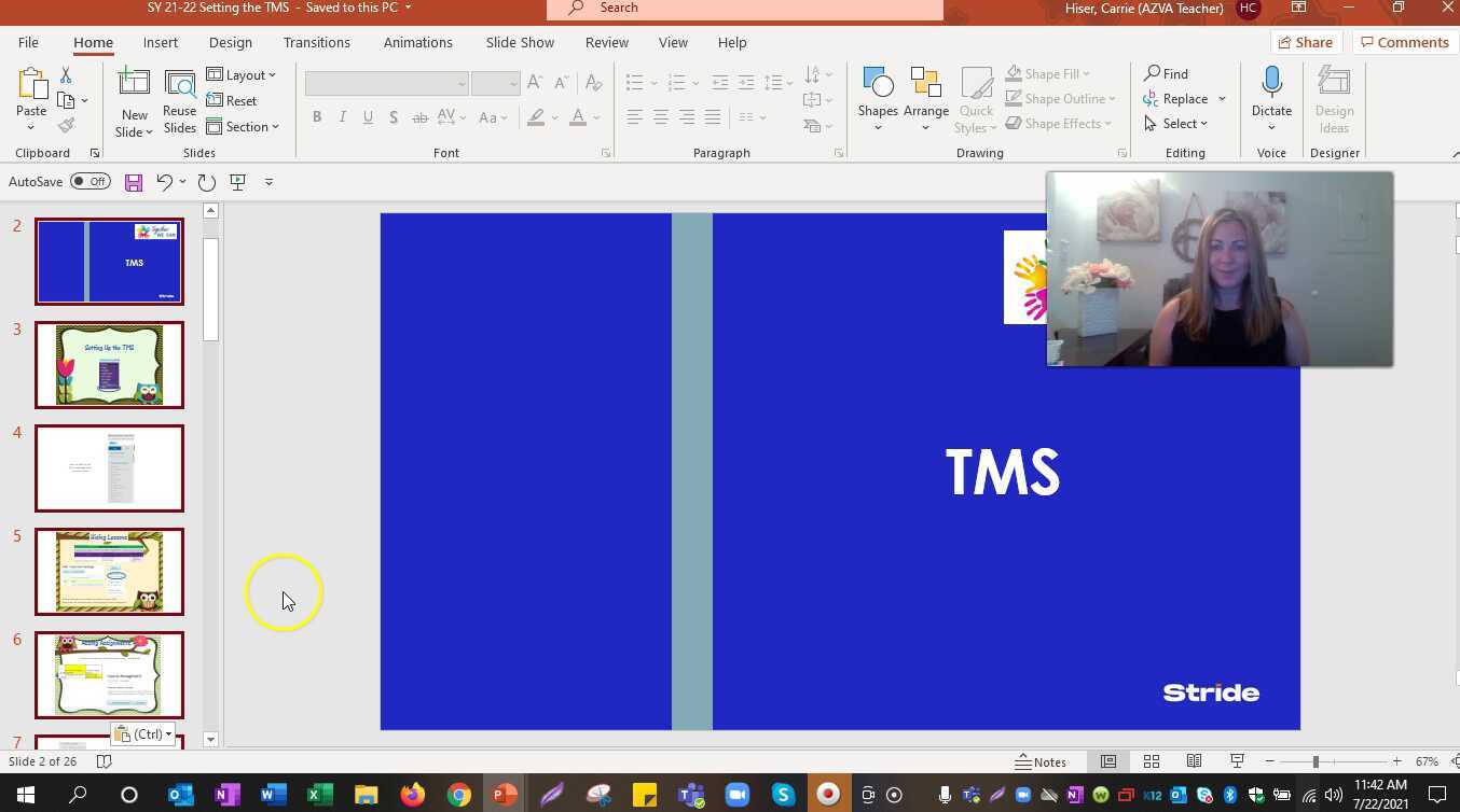 SY 21-22 Setting up TMS