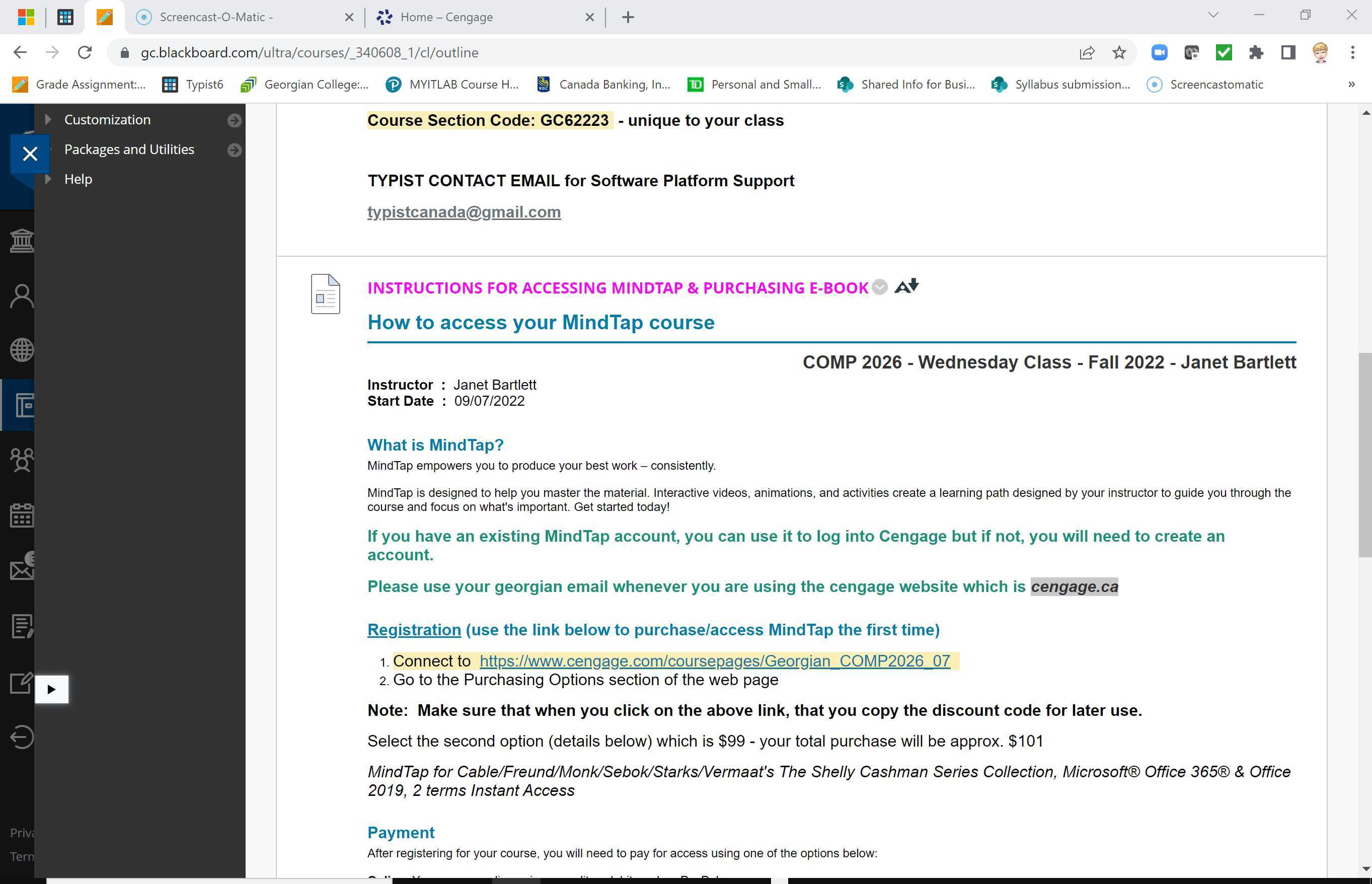 Purchasing MindTap Software