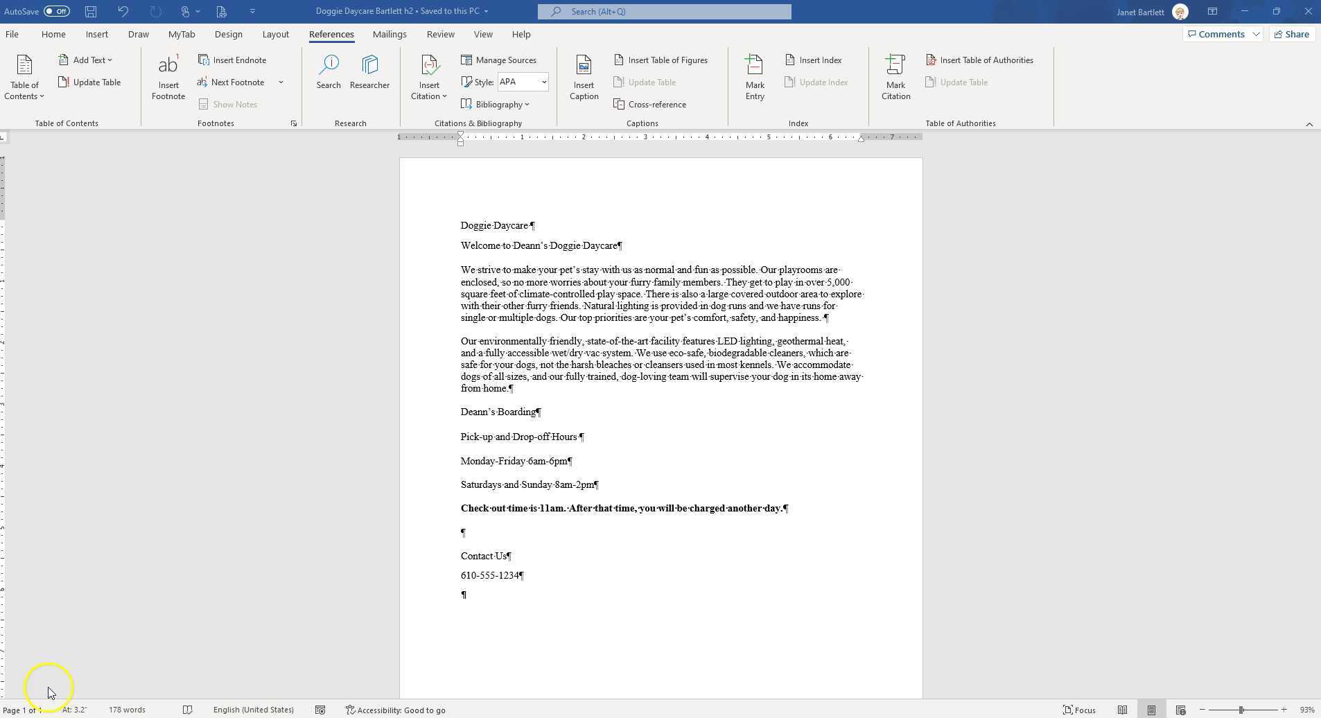 Word Chapter 1 - Organization of a Document