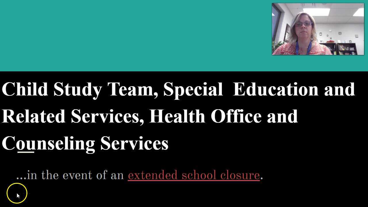 extended school closures - special services