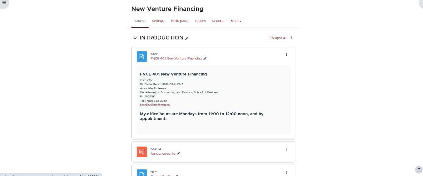 FNCE 401 - Class 1 WI2024