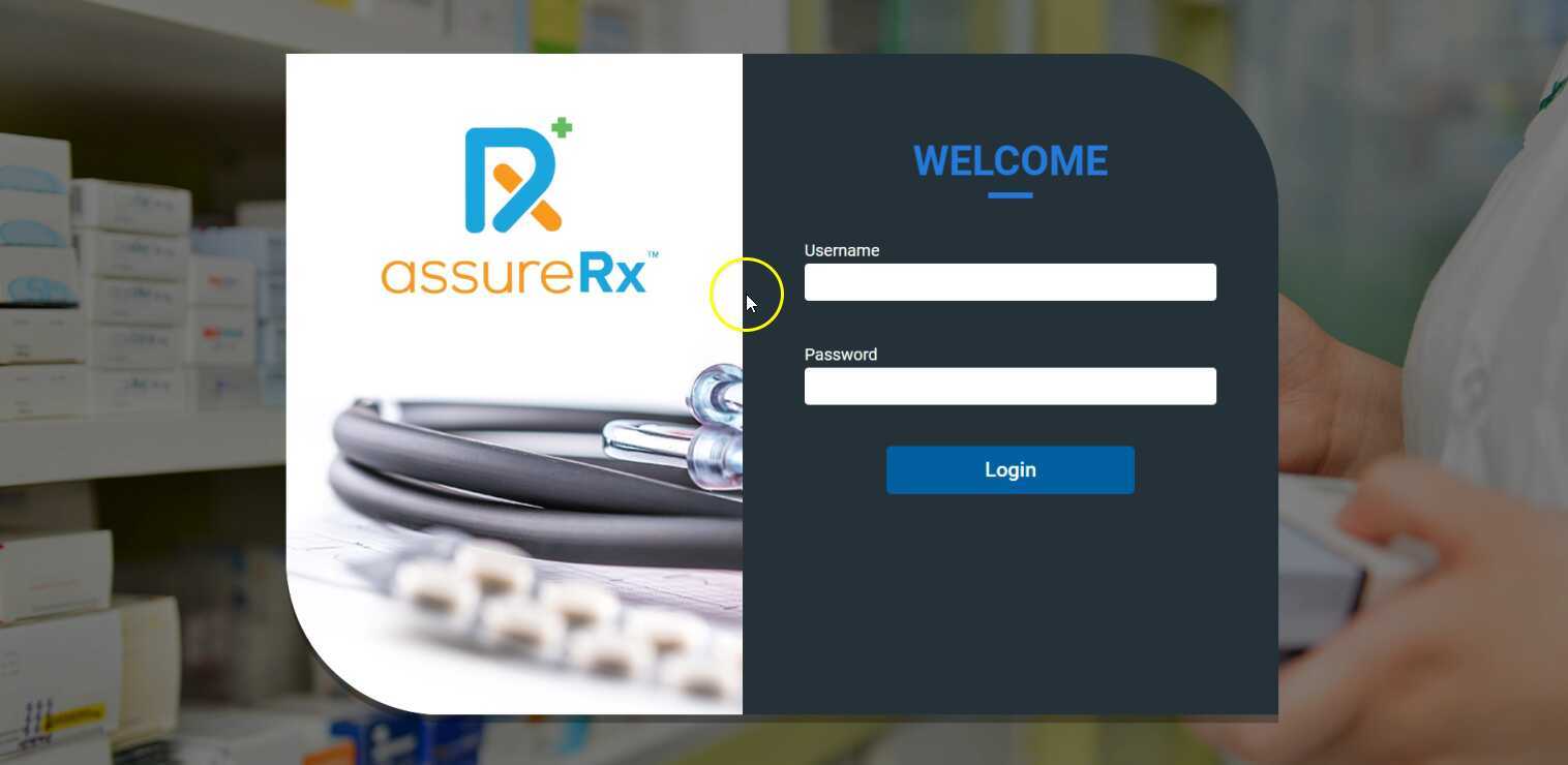 AssureRx Log-in and Basic Navigation