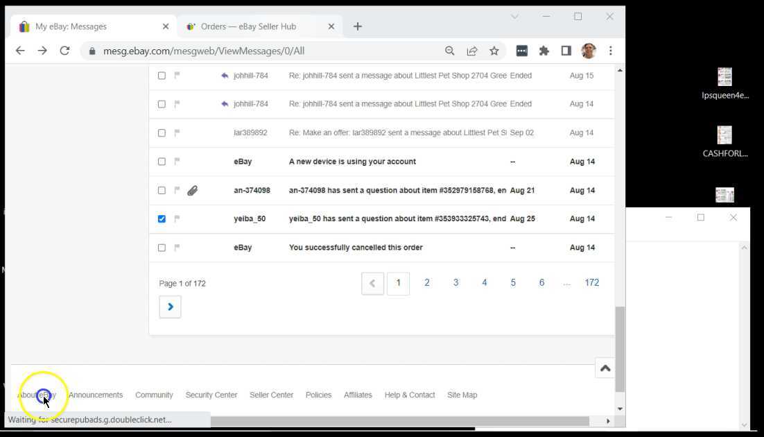 answering ebay messages #2