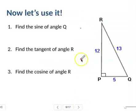 Finding Trig Ratios