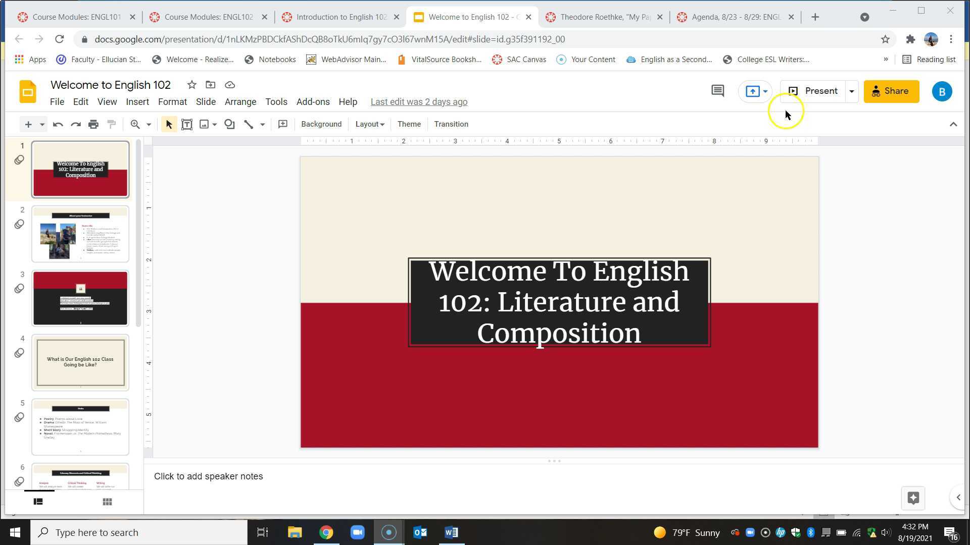 Welcome to English 102