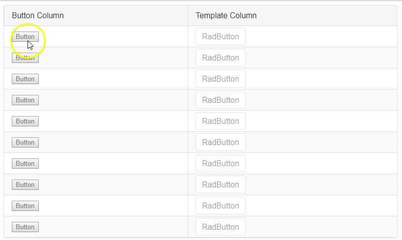 RadGrid enable button for selected row