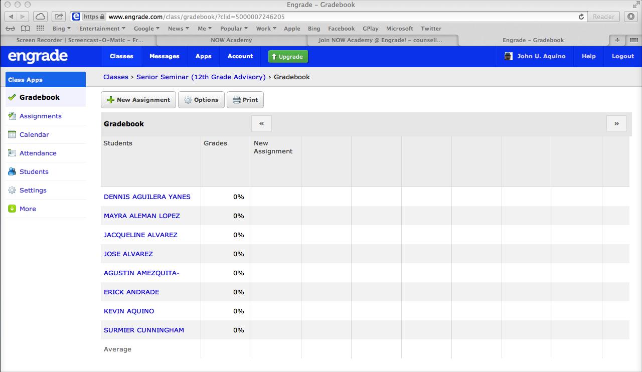 ENGRADE: Adding an Assignment