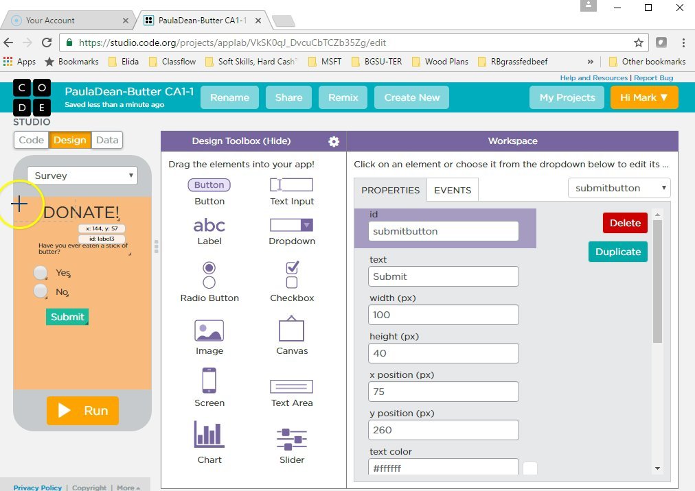 Code.org simple app pt 1