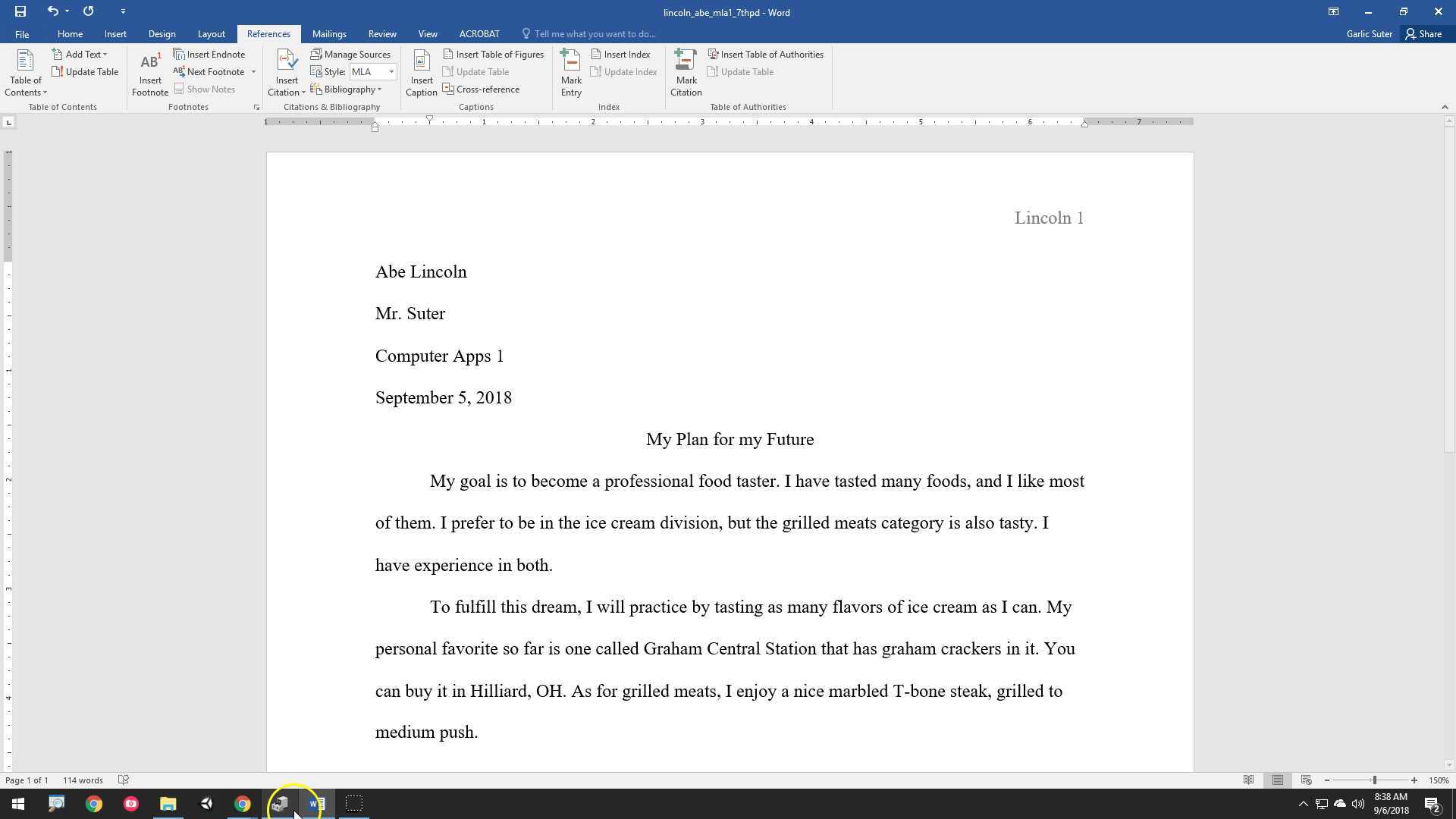 WORD - MLA website source