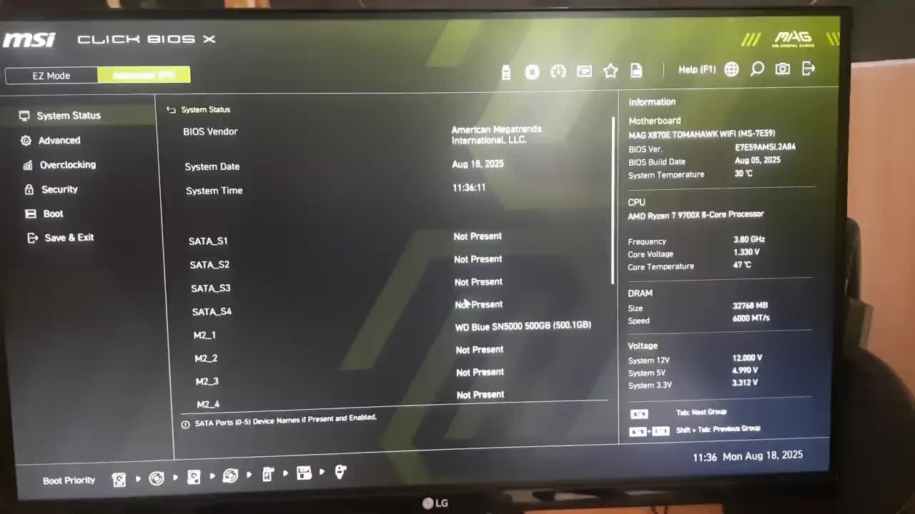 X870e Tomahawk in Bios lag/hanging, increasing CPU Usage and ...