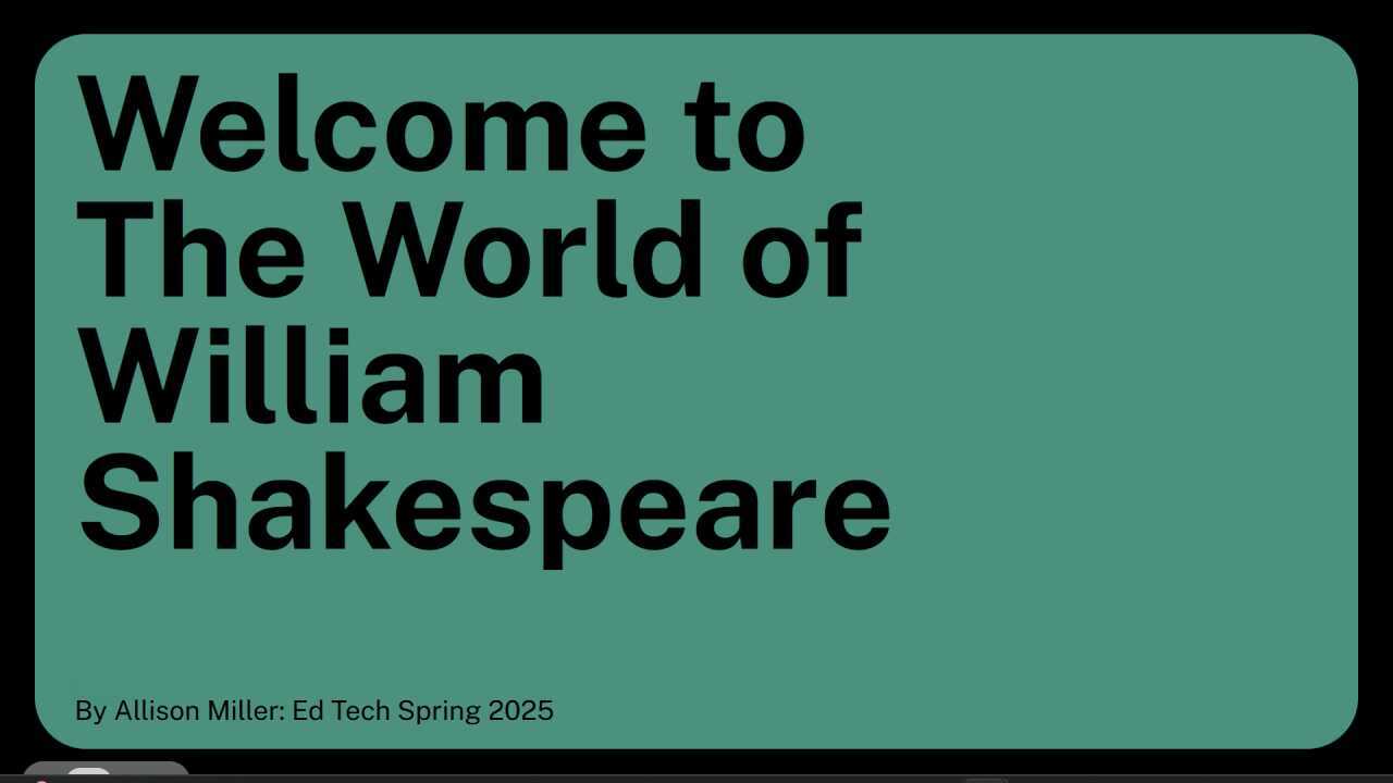 Intro to Shakespeare