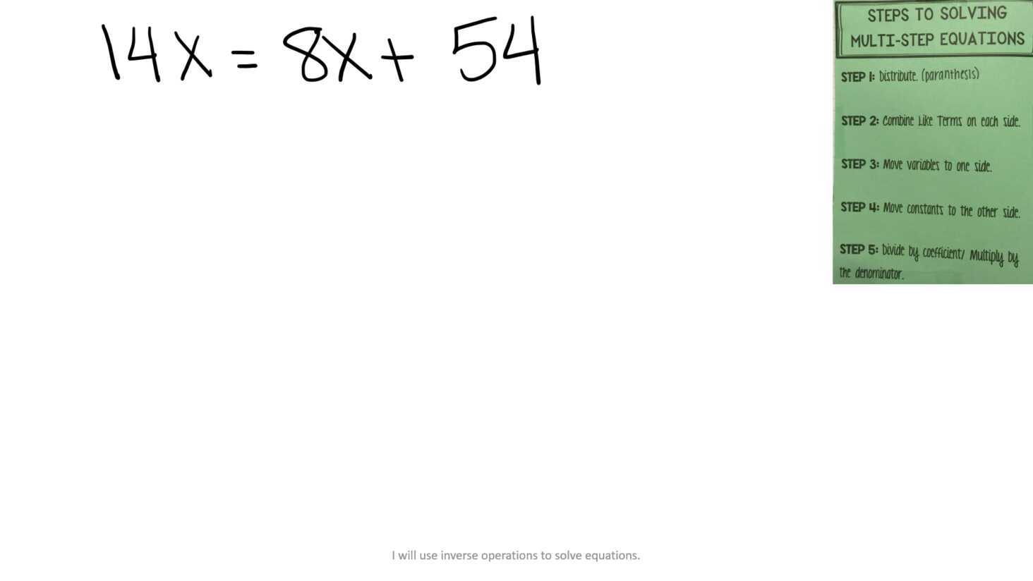 A.5A Solving Equations
