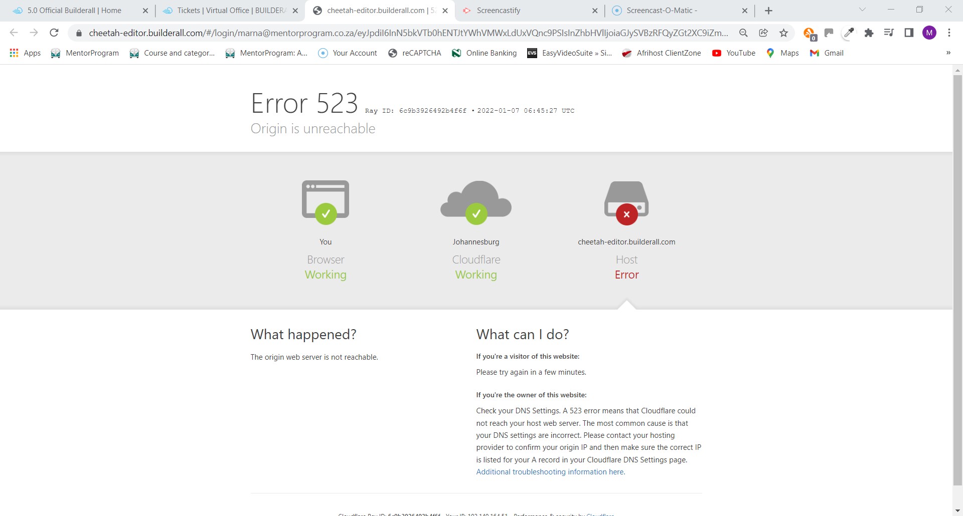 Window - cheetah-editor.builderall.com 523 Origin is unreachable ...