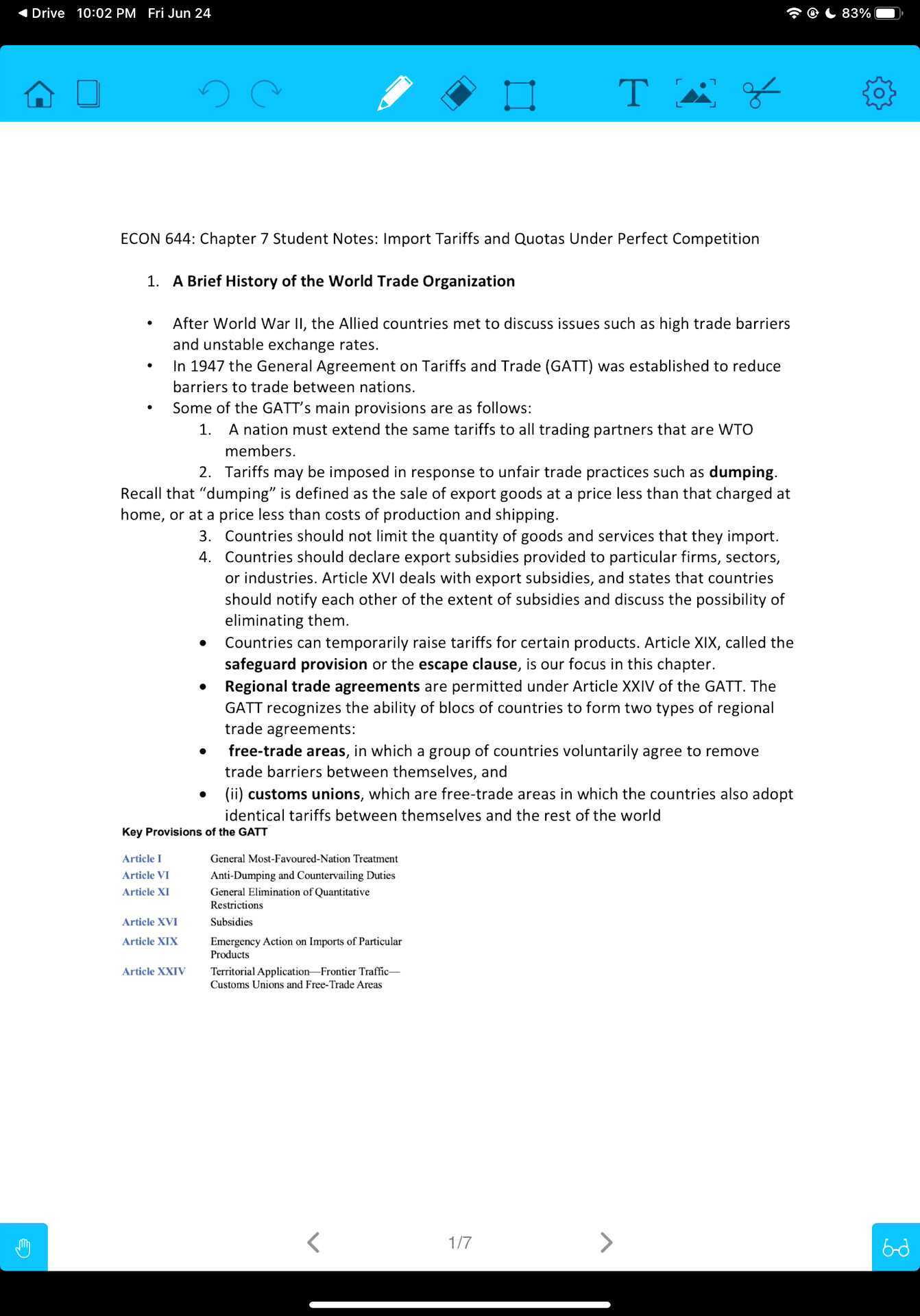 Brief History of WTO