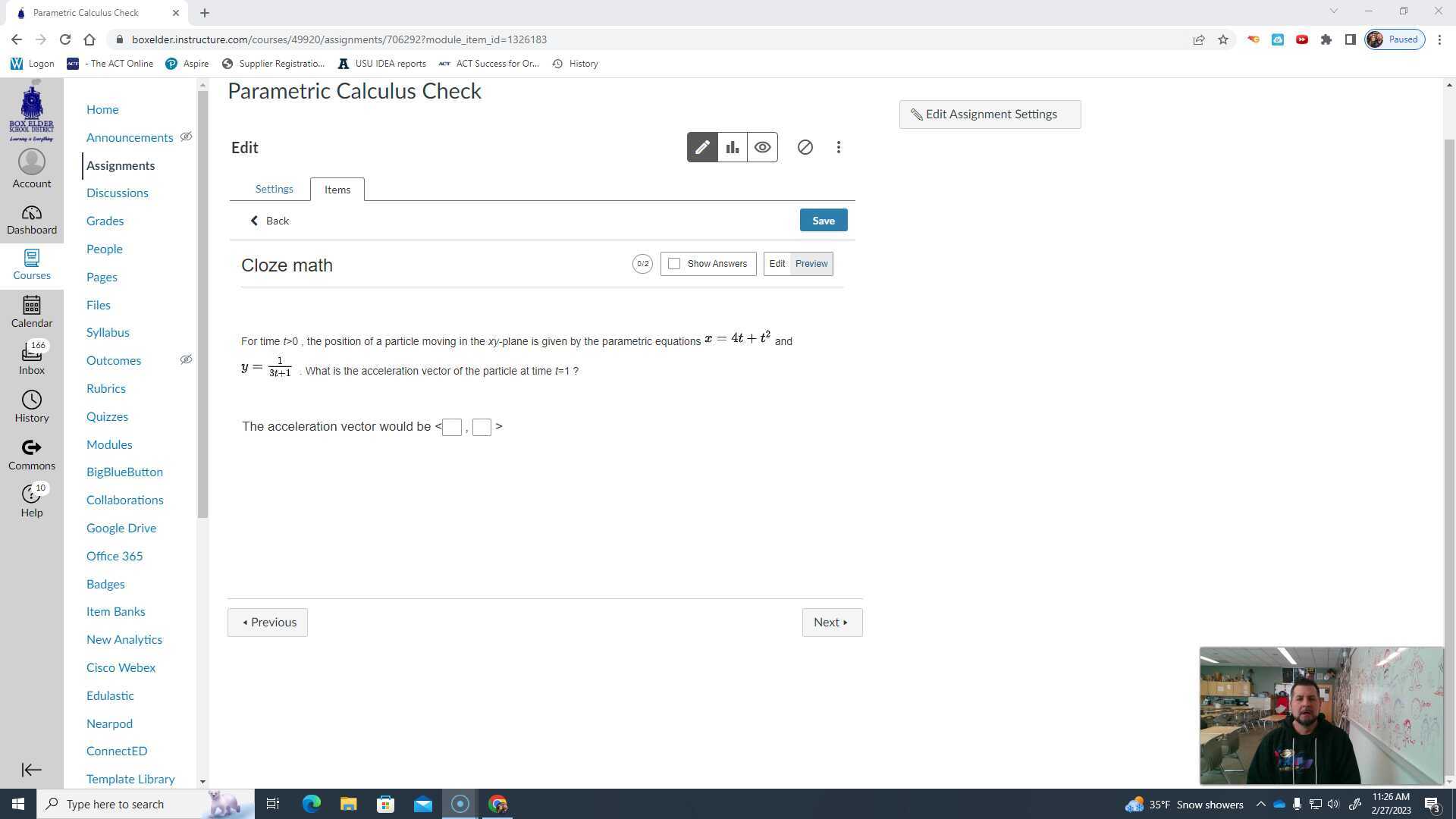 Parametric Calculus Check