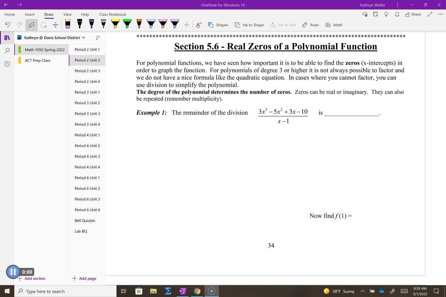 Math 1050 Lesson 5.6 Spring 2022