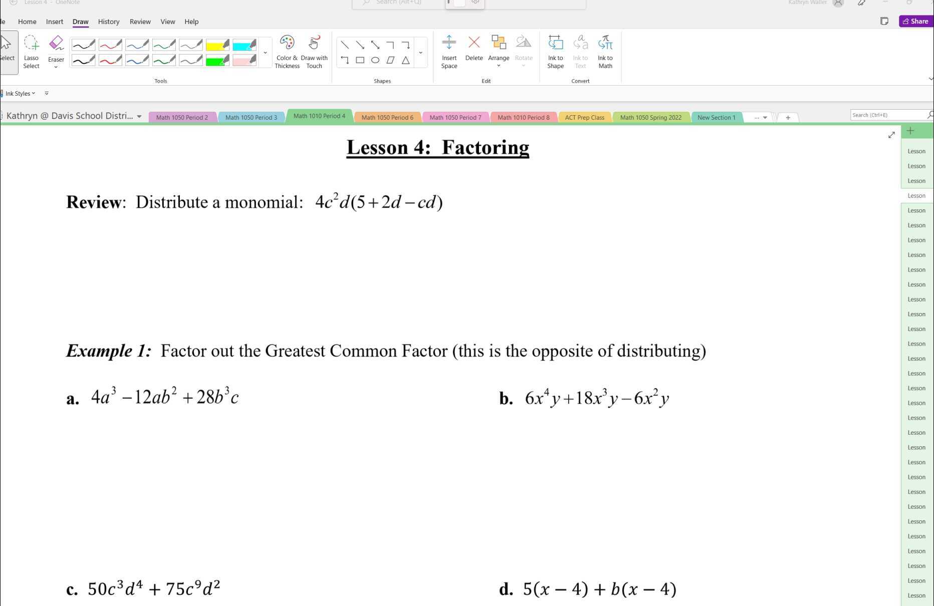 Math 1010 Lesson 4 Fall 2022