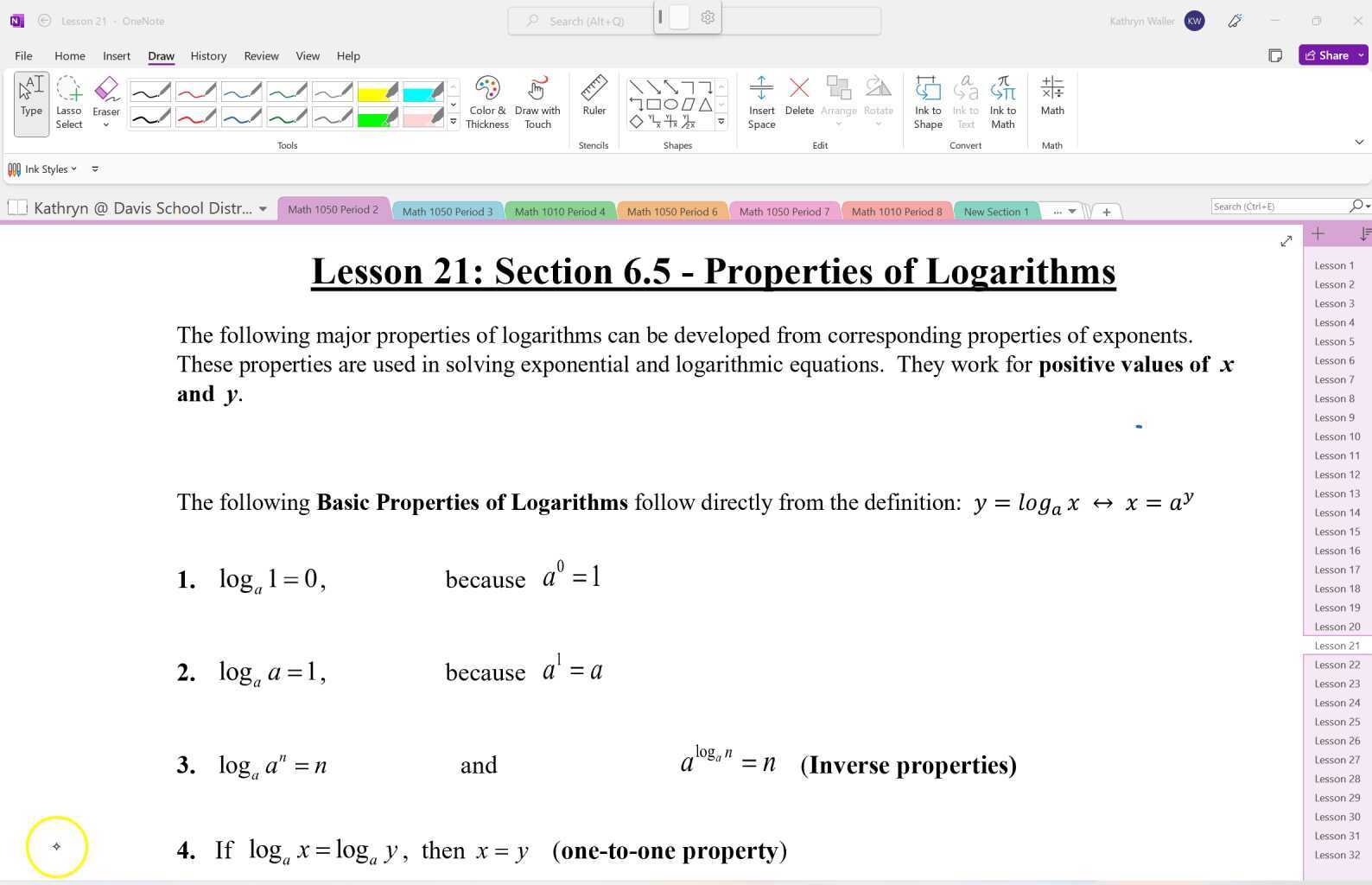 Math 1050 Lesson 21 Fall 2022