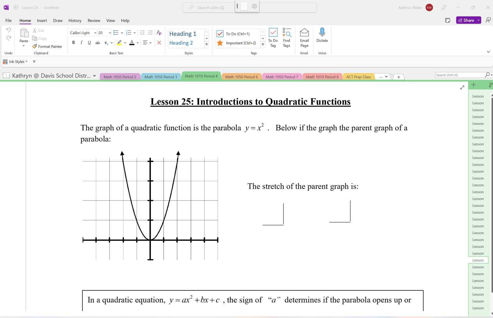 Math 1010 Lesson 25 Fall 2022