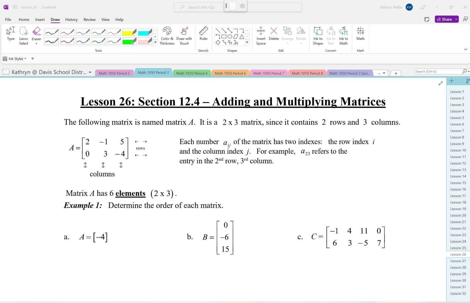 Math 1050 Lesson 26 Fall 2022