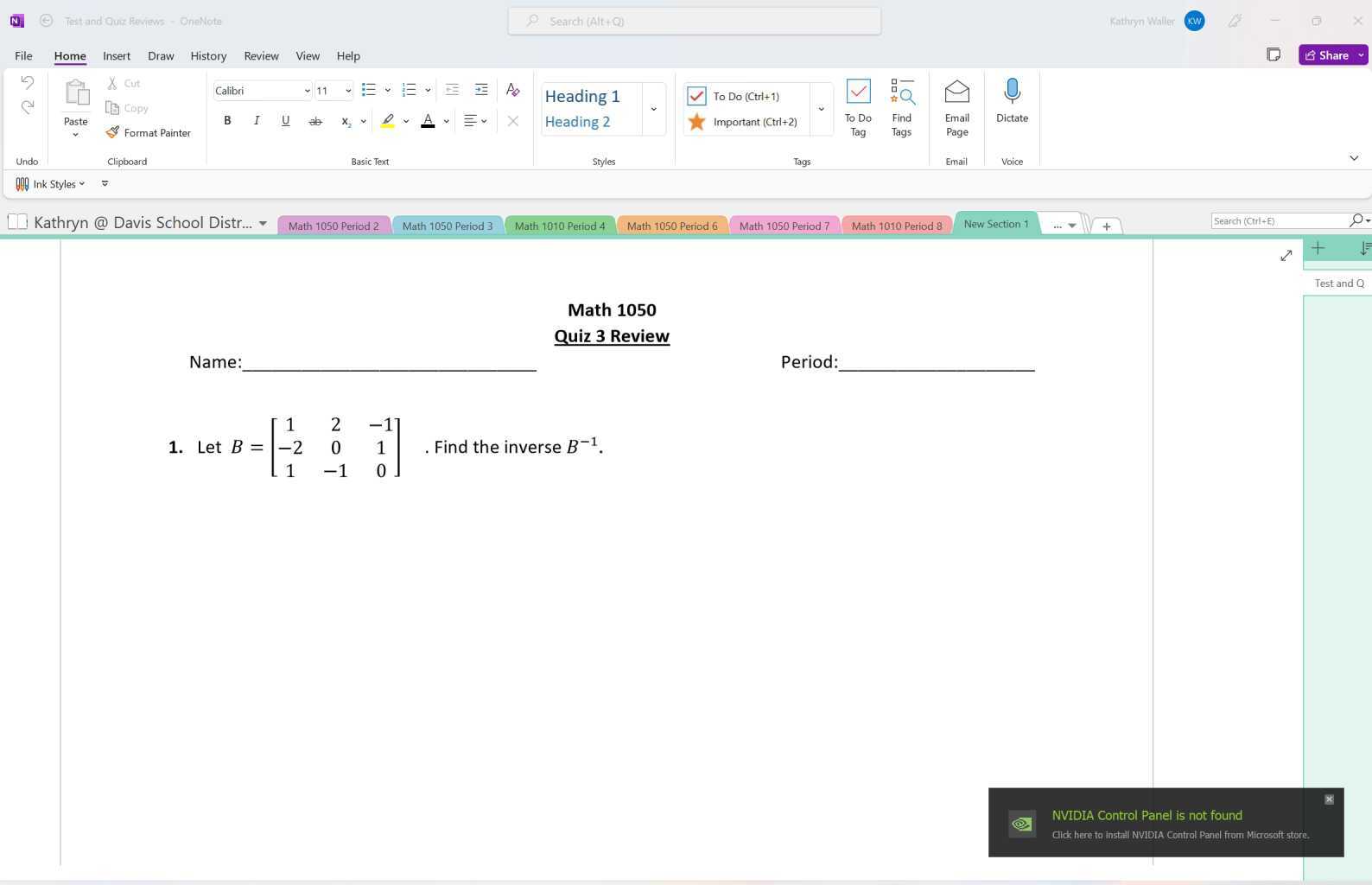 Math 1050 Quiz 3 Review Fall 2022